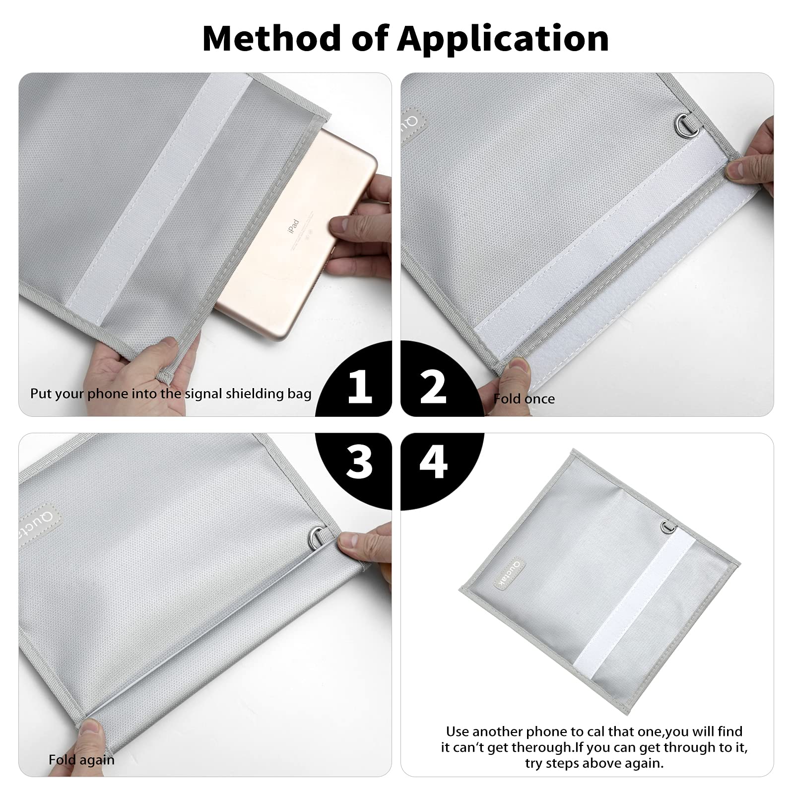 Faraday Bags for Cell Phone(9.8" X 11"), Signal Jammer Blocking Bag Key Fob Protector, Fireproof Waterproof Faraday Pouch, Prevents Hacking, Tracking for Tablets, Phones and NFC/WiFi/Bluetooth