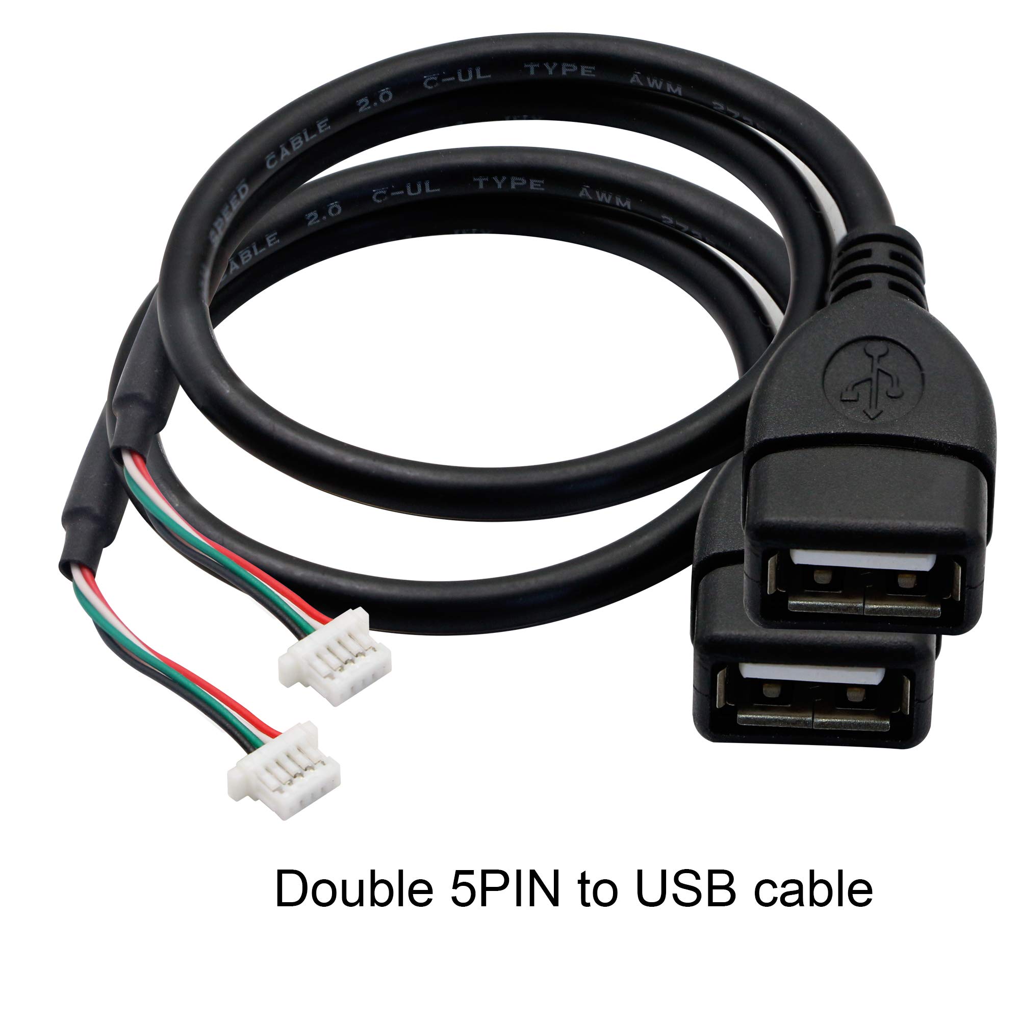 Mini PCI-E to Dual 5 Pin 2 Prots USB Adapter,Mini PCI Express to 5 Pin 2 Port Female USB2.0 Converter Card Expansion Card for USB Wireless Mouse Receiver,USB Bluetooth Adapter USB WiFi Adapter Etc.