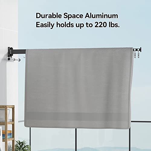 BAICIWE Wall Mounted Clothes Drying Rack, Retractable Laundry Drying Rack, Clothes Drying Rack Folding Indoor, Space Saver, Drying Rack Clothing for Balcony, Laundry, Bathroom, Patio(Tri-Fold)