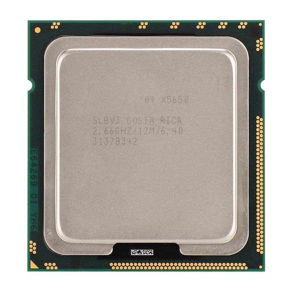 Xeon X5650 CPU, Six Core Twelve Threads 2.66GHz 12M Cache LGA1366 6.4 GT,s QPI 95W DDR3 800,1066,1333 SSE4.2 Maximum 3 Memory Channels Maximum 32GB,s Memory Bandwidth