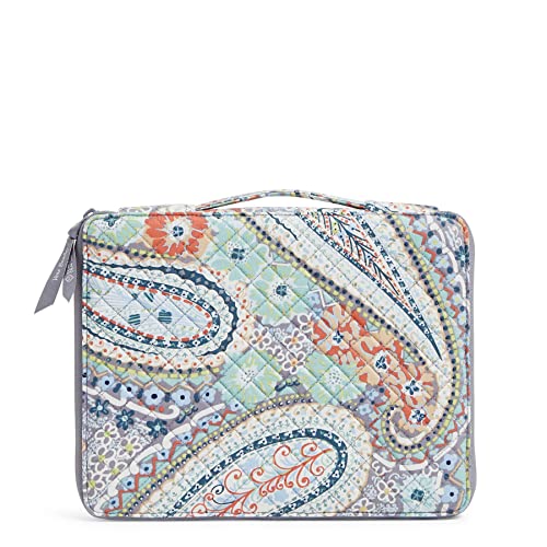 Vera Bradley Women's Cotton Tablet Organizer, Citrus Paisley - Recycled Cotton, One Size