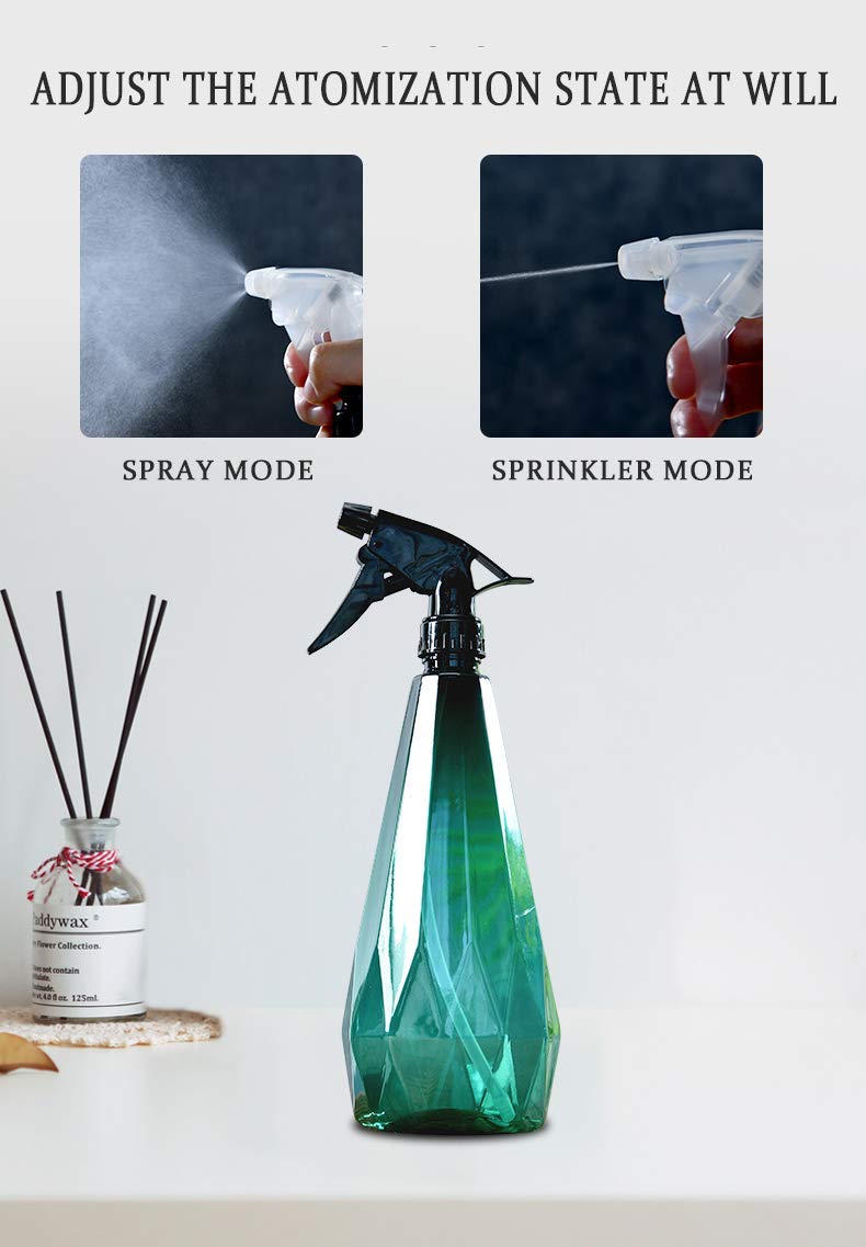 Amber Spray Bottle-Cleaning Spray Bottles,Healthy Plastic& 32 oz Spray Bottle For Hair&Hand&Clothe&Bathroom&Plant,Empty Mister Refillable Spray Bottles With ET,Essential Oil,Water,etc.(2 pack) (Amber)