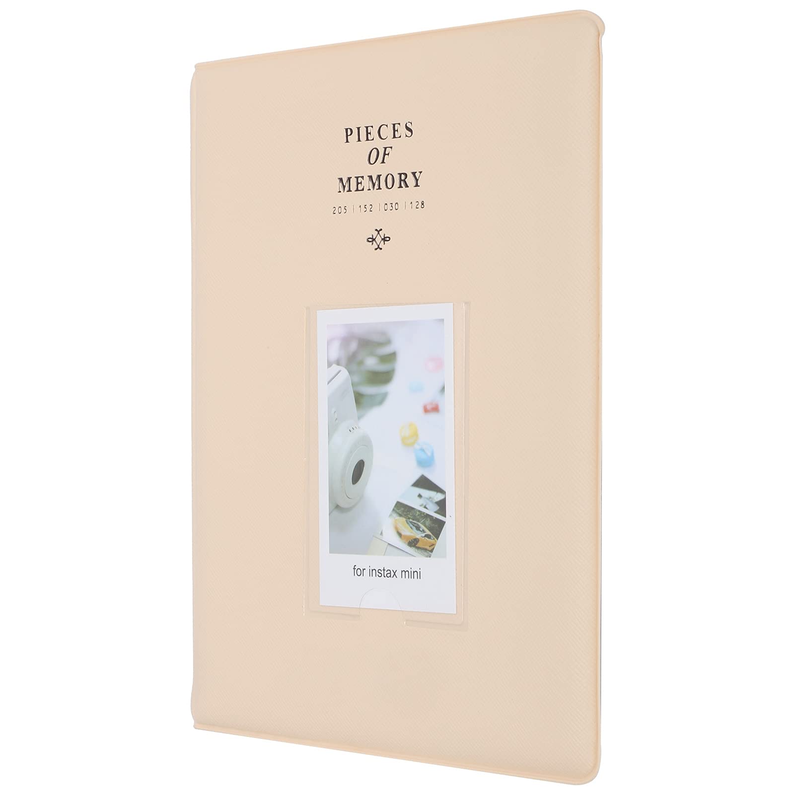 3in 128 Pockets Universal Photo Album Business Card Holder for Mini (Beige)
