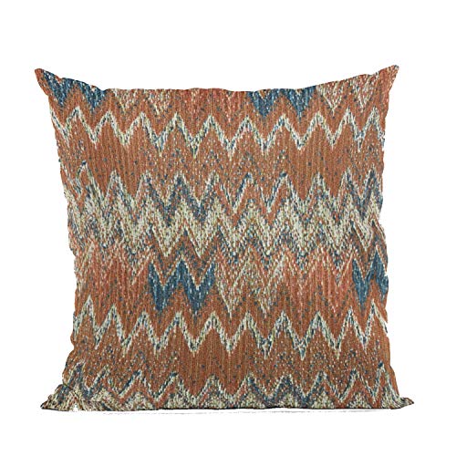 Plutus Brands Multi-Color Plutus Wave Chevron Luxury Throw Pillow 18 in x 18in, Double Sided 18" x 18"