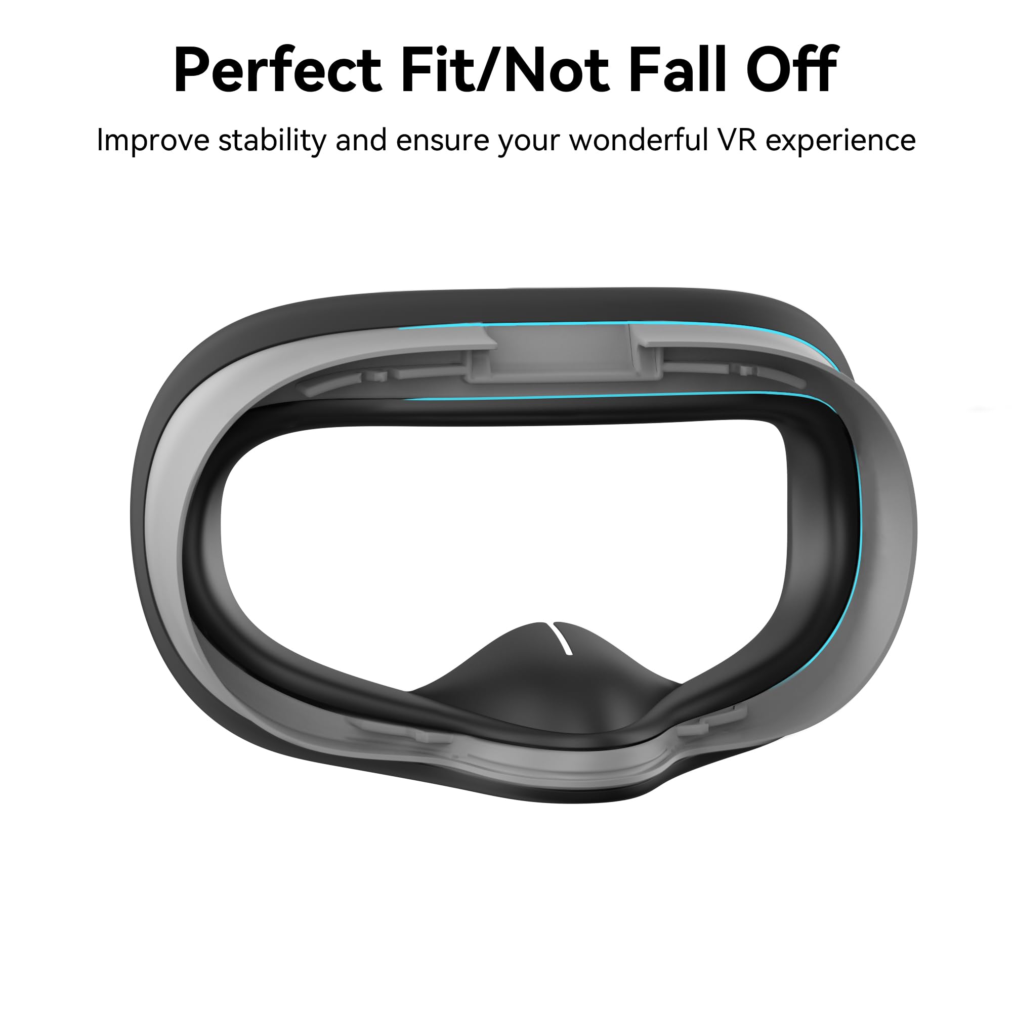 AMVR Silicone Face Cover Compatible with Meta/Oculus Quest 3s Accessories, Sweatproof Face Pad, with Nose Pad, Immersive VR Experience (Purple), NOT Compatible with Quest 3
