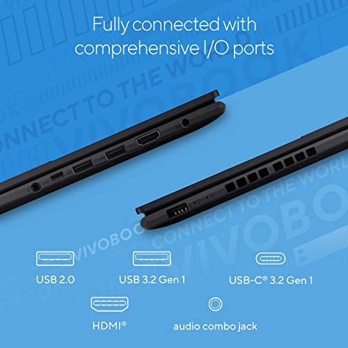 ASUS Vivobook 16 Laptop, 16” WUXGA (1920 x 1200) 16:10 Display, Intel Core i5-13500H CPU, Intel UHD Graphics, 8GB RAM, 512GB SSD, Windows 11 Home, Indie Black, F1605VA-DS52
