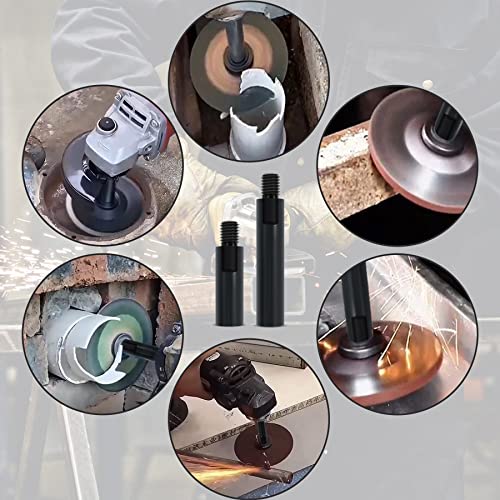 5/8"-11 Angle Grinder Extension Shaft 5/8"-11, Angle Grinder Lengthen Connecting Rod, 2 Pack 80 mm*1/120 mm*1 Thread Angle Grinder Extension Connecting Rod for Polisher and Angle Grinder