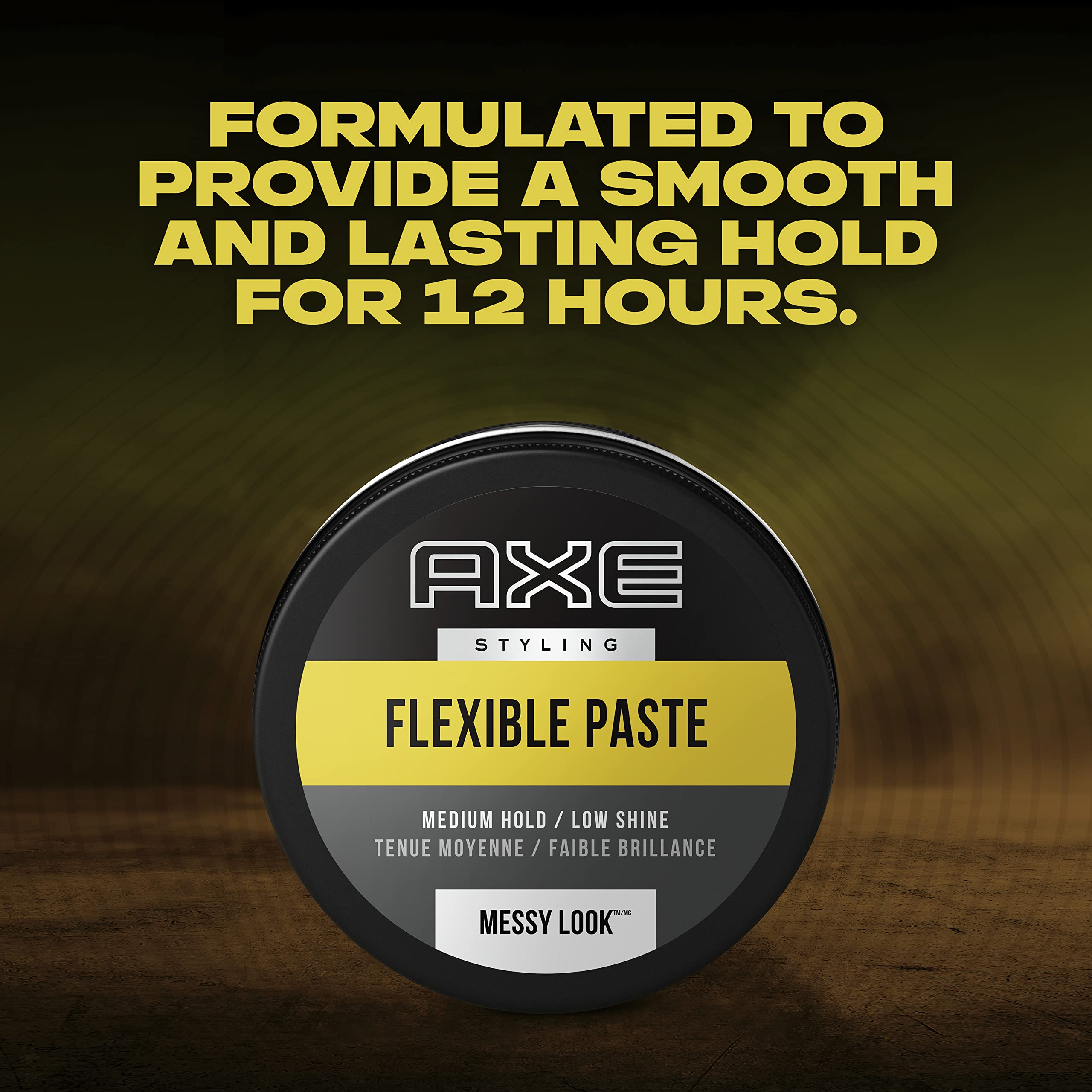 AXE Styling Flexible Hair Paste Urban Messy Look 2 Count for An Instant Texture Boost Hair Styling Made Easy 2.64 oz