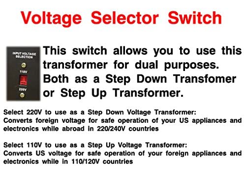 Simran AC-500 Power Converter 110v 220v Step Up/Down Voltage Transformer 50Hz 60Hz- 500 Watts