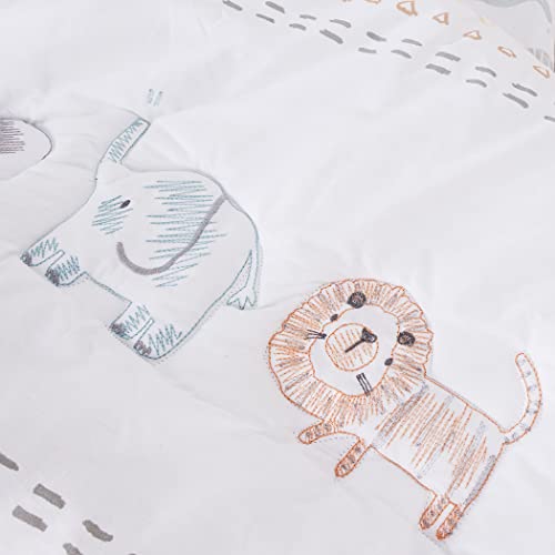 Trend Lab Crayon Jungle 3 Piece Crib Bedding Set, Can Be Used As A Blanket Or A Playmat for Tummy Time, Includes Quilt, Fitted Crib Sheet and Skirt