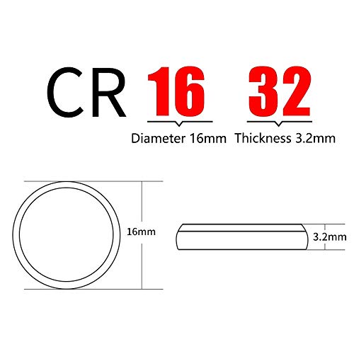SKOANBE 12PCS 3V CR1632 Lithium Button Coin Cell 1632 Battery