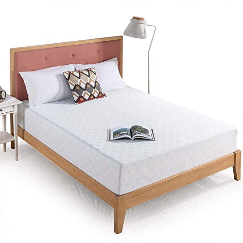 Zinus 10 Inch Gel-Infused Green Tea Memory Foam Mattress, Full & Lorelei 14 Inch Platforma Bed Frame/Mattress Foundation/No Box Spring Needed/Steel Slat Support, Full