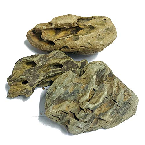 ZYYRT Natural Stone Aquarium Decoration 4.4 lb Dragon Stone Rock Mixed Sizes for Micro Landscape Fish Tank Decor