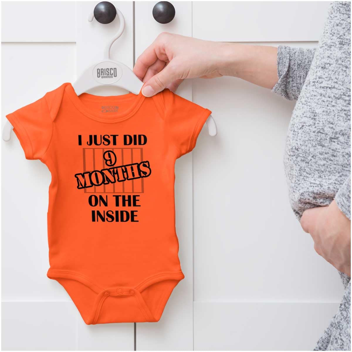 Brisco Brands Just Did 9 Months On The Inside Baby Romper Boys or Girls