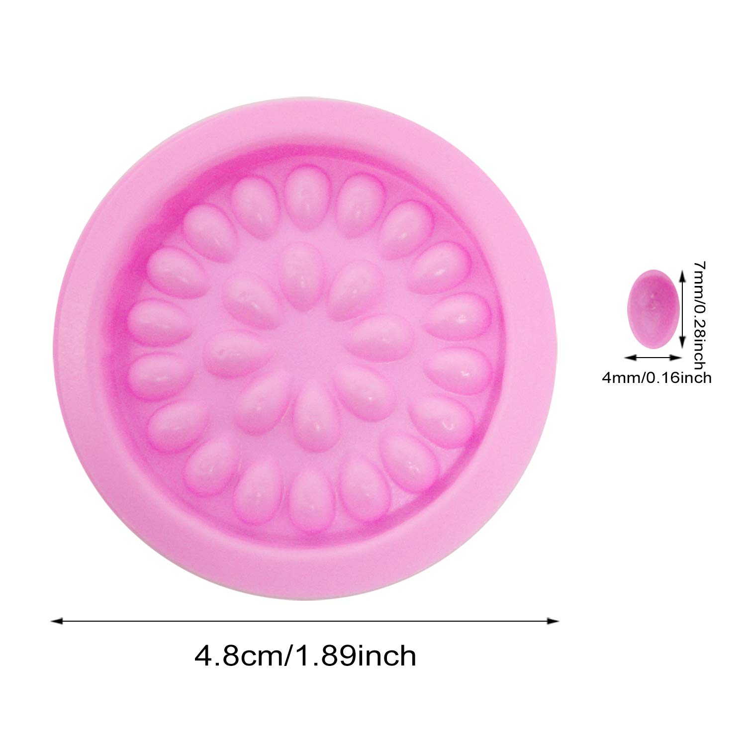 Honbay 100PCS Disposable Plastic False Eyelashes Glue Holder Eyelash Extension Glue Pallet Pads for Nail Art or Tattoo Ink (pink)