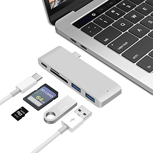 XUNMAIFHB Portable Docking Station,MacBook hub hub Converter USB-C to HDMI Splitter Type-c Docking Station Reader Type-c SD MicroSD USB3.0 Fast Transmission, Gray