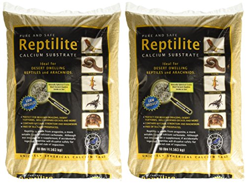 Carib Sea SCS00714 4-Pack Reptiles Calcium Substrate Sand, 10-Pound, Aztec Gold