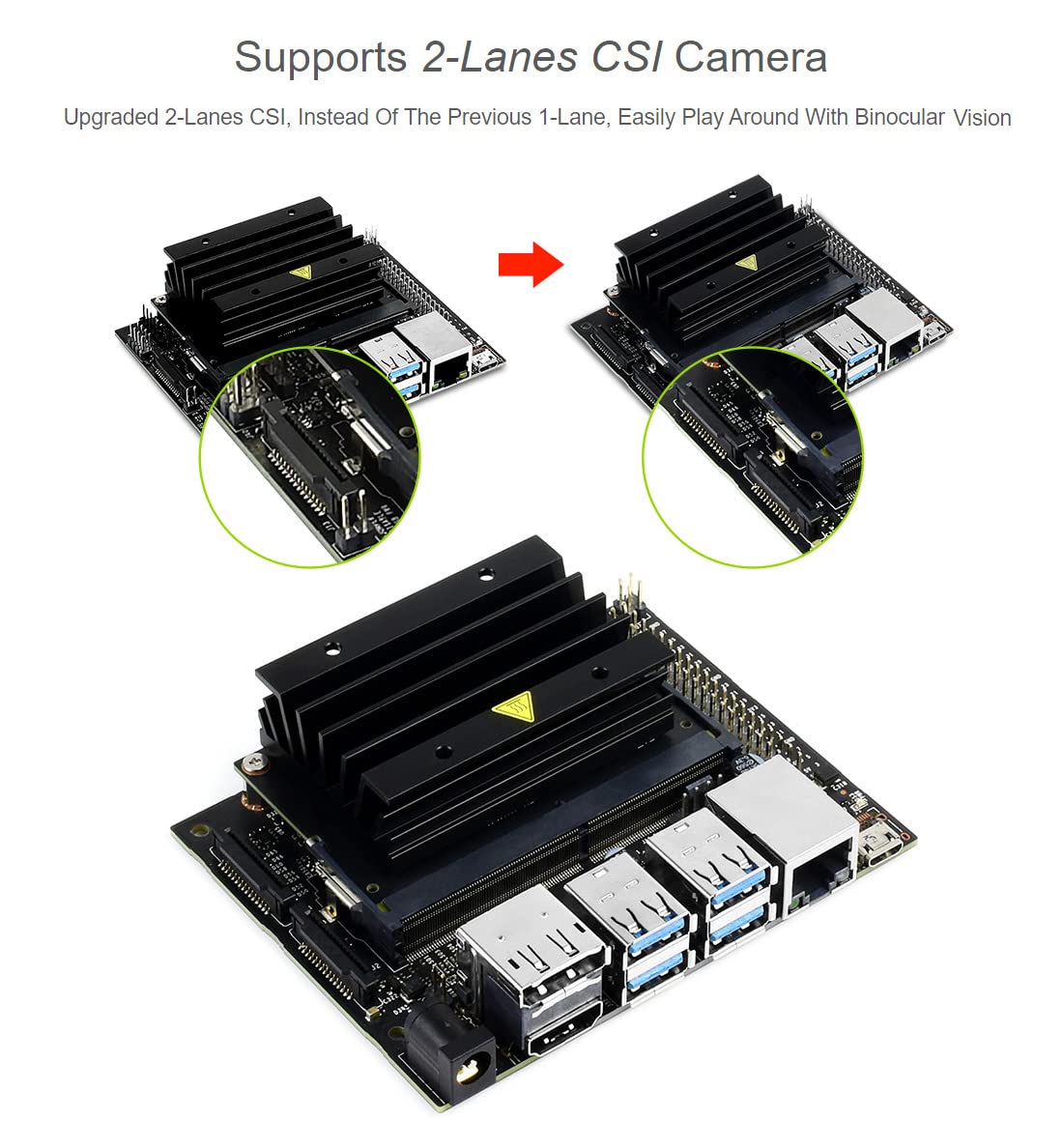 Waveshare Jetson Nano Developer Kit Small Computer for AI Development - B01 New Version