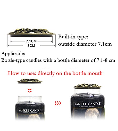 HOMEYU® Jar Candles Candle Cover Candle lid Jar Candle Topper Accessories Shades Sleeves for Jar Candles Flower Style