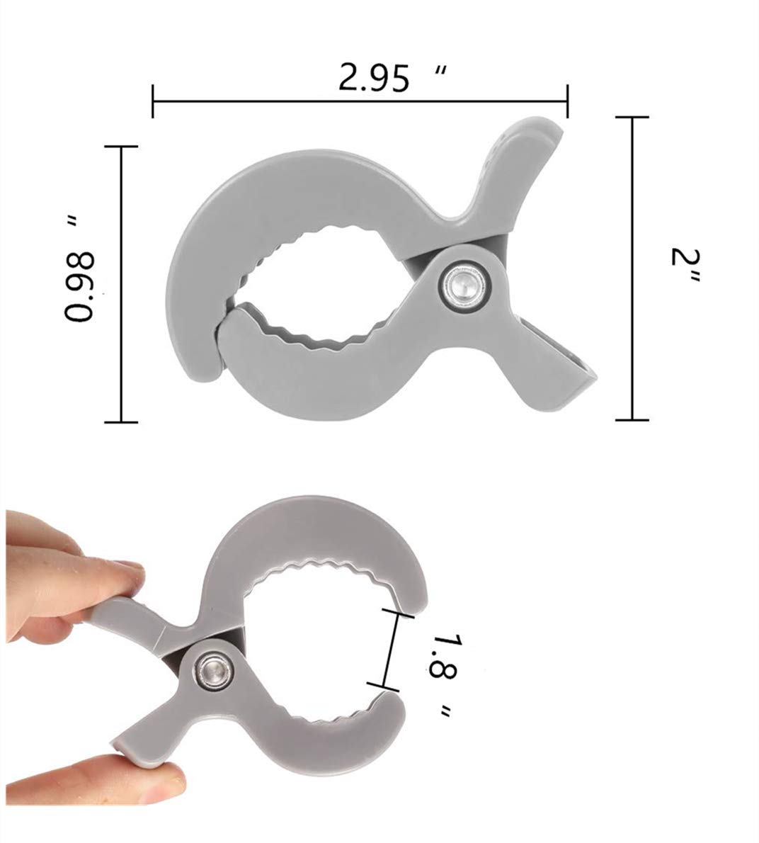 MILE 8 Pack Color Mixing Stroller Clips Pegs to Hook Muslin and Toys Seat Cover Blanket Clips Plastic Universal Clip