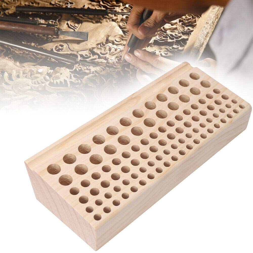 98 Leather Craft Tool Holder Wood Rack PunchHoles Rack Wooden Stamp Storage Holder Organizer Leather DIY Craft Wood Tool Professional Leather Punch Craft Tool Rack for Store Various Tools