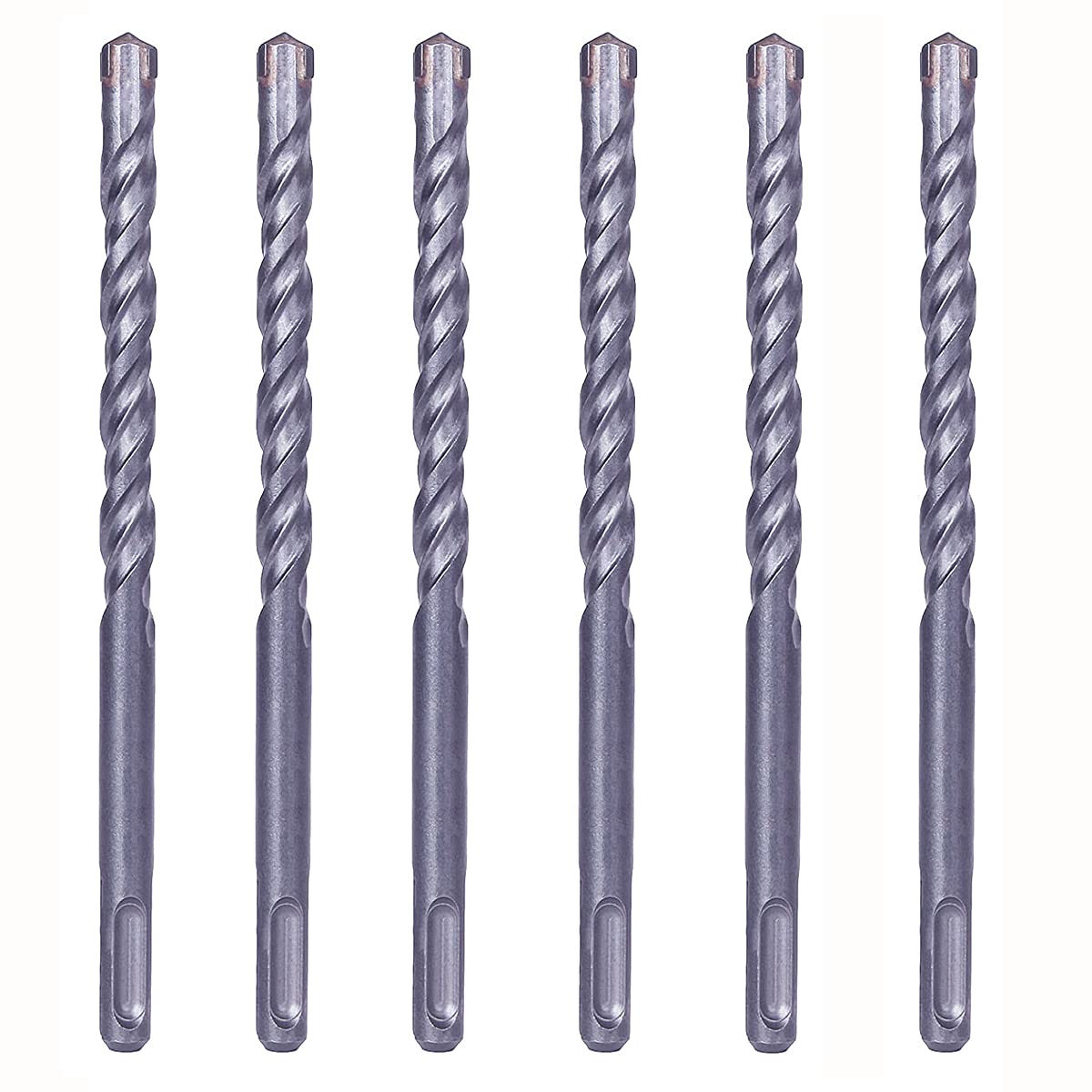 SDS Plus Hammer Drill Bit 6Pcs 1/2 in. x 8 in. Masonry Concrete Rock Drill