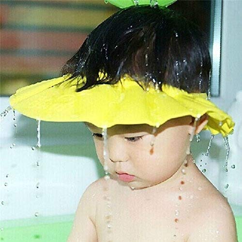 3PCS Baby Shower Waterproof Cap, Shampoo Shower Protective Cap-Adjustable Soft Cap