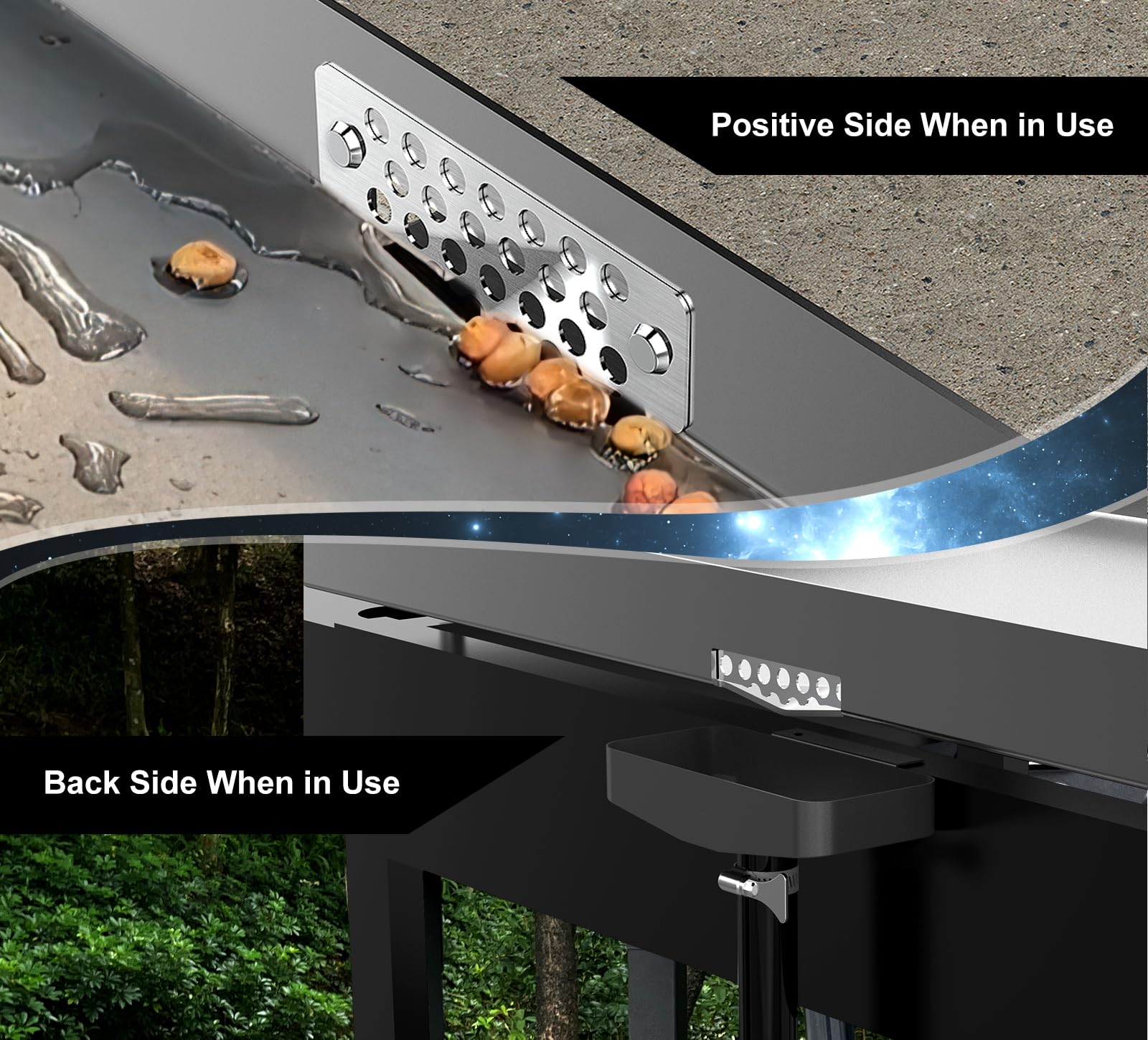 Upgrade Rear Blackstone Grease Catcher,Blackstone Grease Trap with Separate Magnetic Grease Gate for Blackstone,Innovative Blackstone Griddle Accessories,Compatible with Blackstone 36"