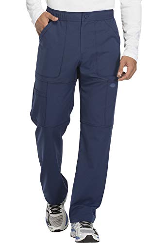 Dickies Dynamix Scrub Pants for Men with Zip Fly, Athletic-Inspired with Four-Way Stretch and Moisture Wicking DK110, L, Navy