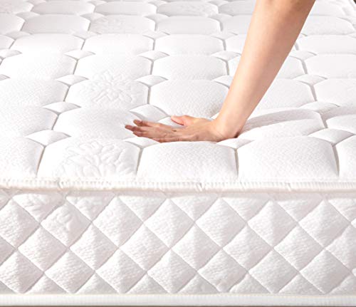 Best Price Mattress 8 Inch Tight Top Pocket Spring Mattress - Motion Isolation Individually Encased Pocket Springs, Comfort Foam Top, CertiPUR-US Certified Foam, Full White