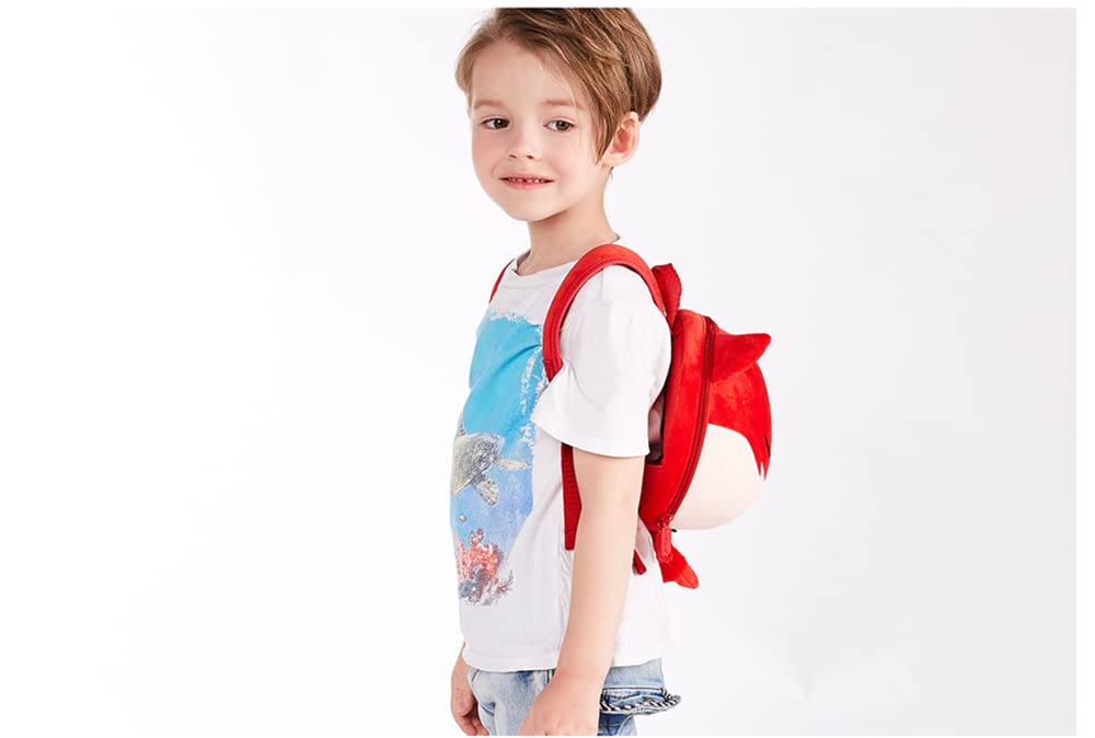 Kids happy Animal Backpack Leash for Toddlers,Baby Harness Backpack for Kids,Child Backpack Walking Leash,Plush Backpack Harness,Cute Backpack Leash,Toddler Tether Backpack (Fox)