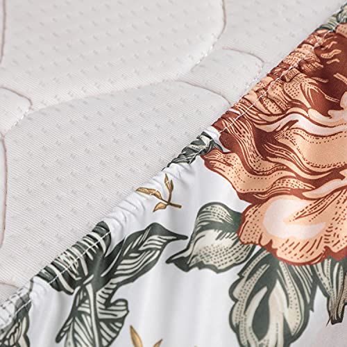 Sahaler Floral Crib Sheet for Girl Boy Baby Fitted Crib Sheets for Standard Mattresses (Retro Chrysanthemum)