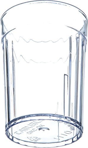 Carlisle FoodService Products Plastic Bistro Tumbler, 10 Ounces, Clear