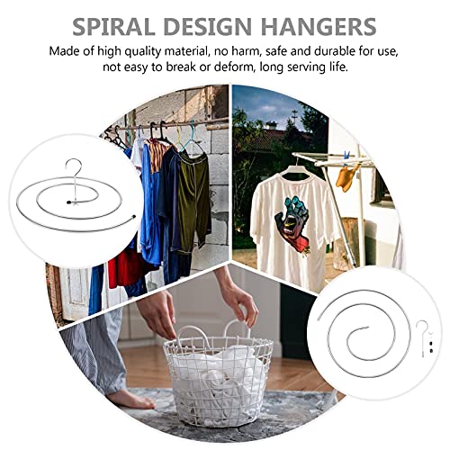 BESPORTBLE 2pcs Spiral Hanger Spiral Drying Rack Sheets and Blankets Hanging Spiral Saving Rack Drying Rack Square Spiral Quilt Storage Hanger Stainless Steel