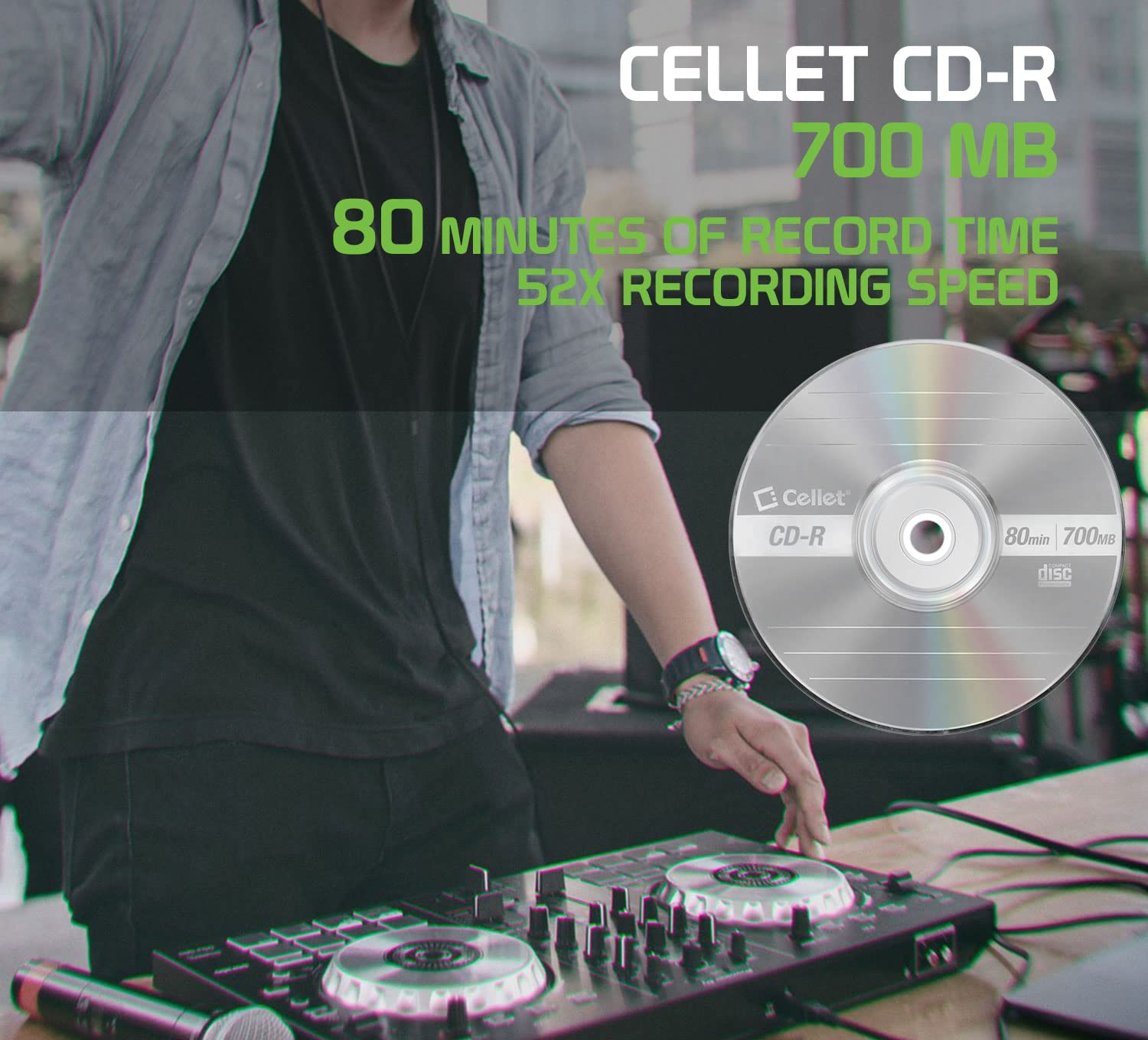 Cellet CD-R 700MB 80 Minute 52X Recordable Blank Disc - (5 Pieces Pack)