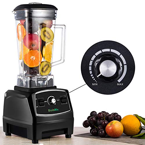 Countertop Blender Professional Commercial Mixer Blender 70oz with 2200 Watt Base,Total Crushing Technology for Smoothies, Ice and Frozen Fruit (Black)