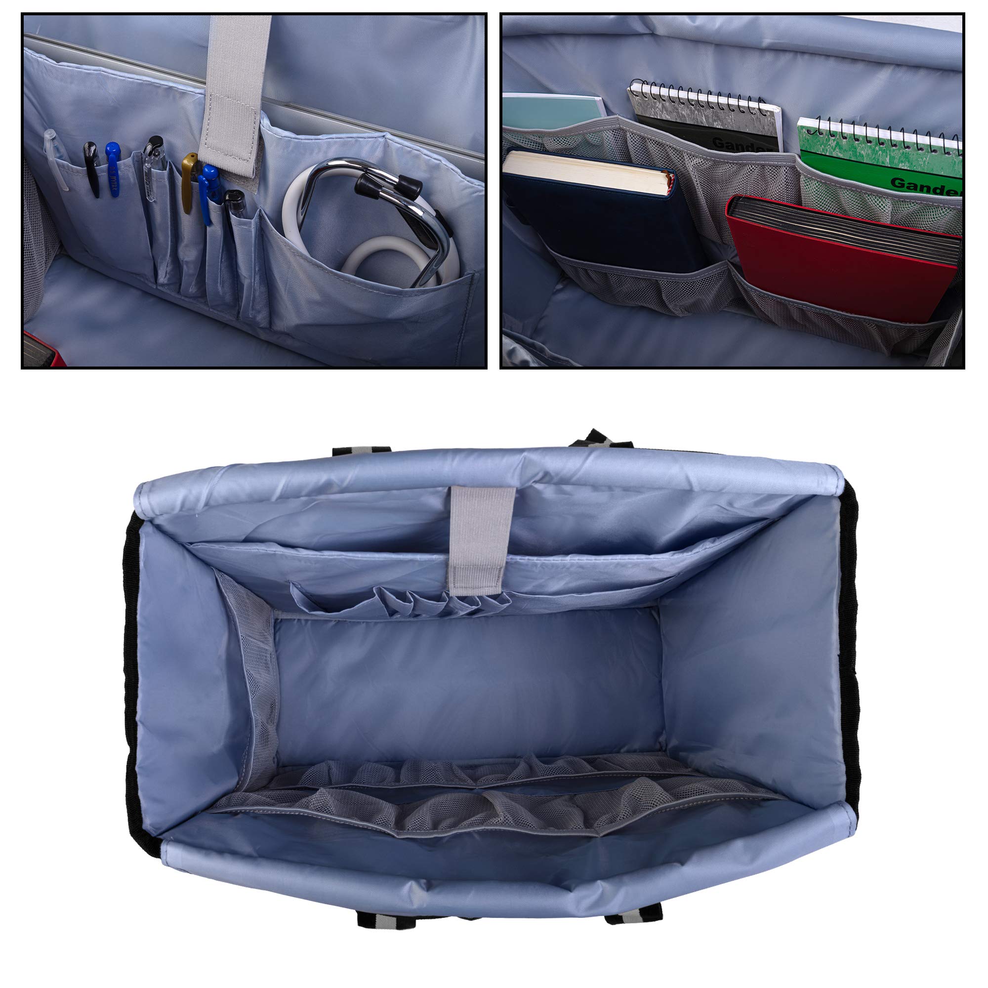 Trunab Nurse Tote Bag for Work, 15.6" Laptop Bag with Multiple Pockets for Hospice Visit, Home Health Care, Nursing Students