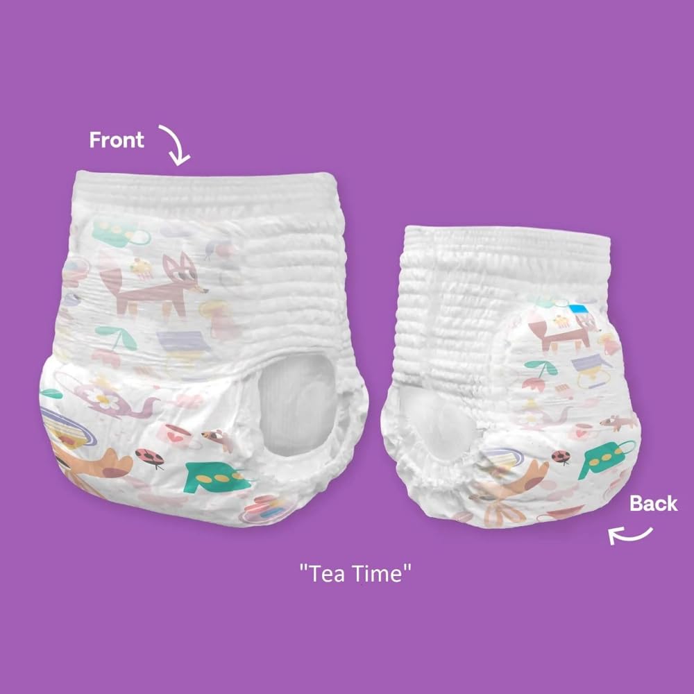 Hello Bello Premium Training Pants, Size 4T-5T (38 lbs) in Sugar Rush and Tea Time Designs, 69 Count