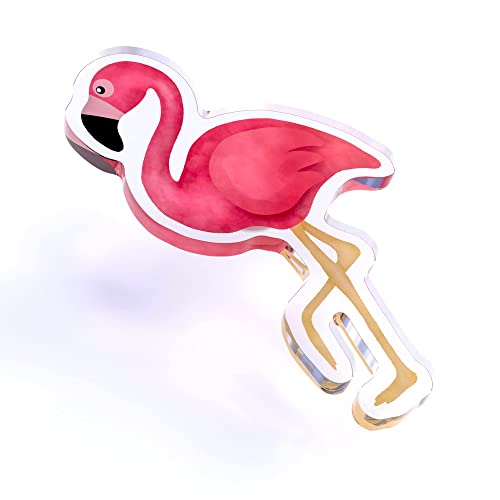 BOGGbeans Beach Charms for Bogg Bag, Simply Southern Totes, and Similar Styles. Acrylic 3" Beach Charm Accessories for Beach Totes (Flamingo)