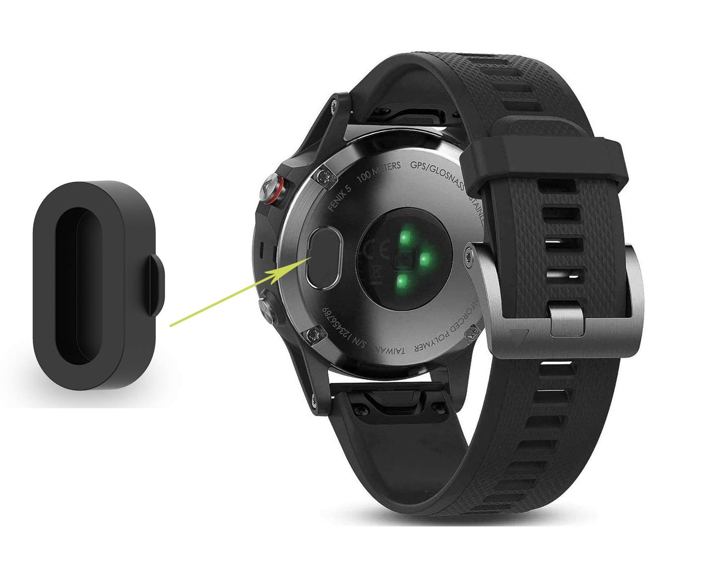 TOKERSE 10 Pack Dust Plug Compatible with Garmin Fenix 8 7 7S 7X 6 6S 6X Pro 5 5S 5X Plus/Vivoactive 3/4/Venu Sq/Forerunner 245/935 Silicone Charger Port Protector Anti Dust Plugs Caps Cover - Black