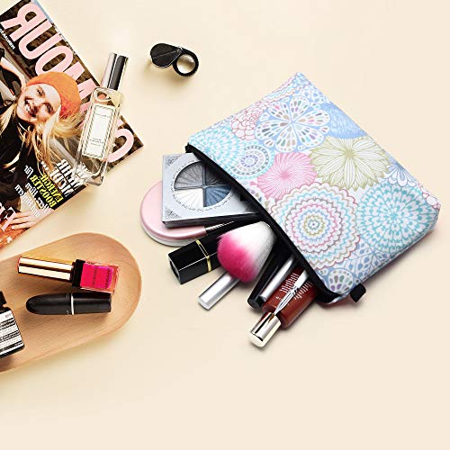 SELLYFELLY Women Cosmetic Bag Travel Makeup Pouch Waterproof Makeup Bag for Purse Portable Toiletry Bag Accessories Organizer