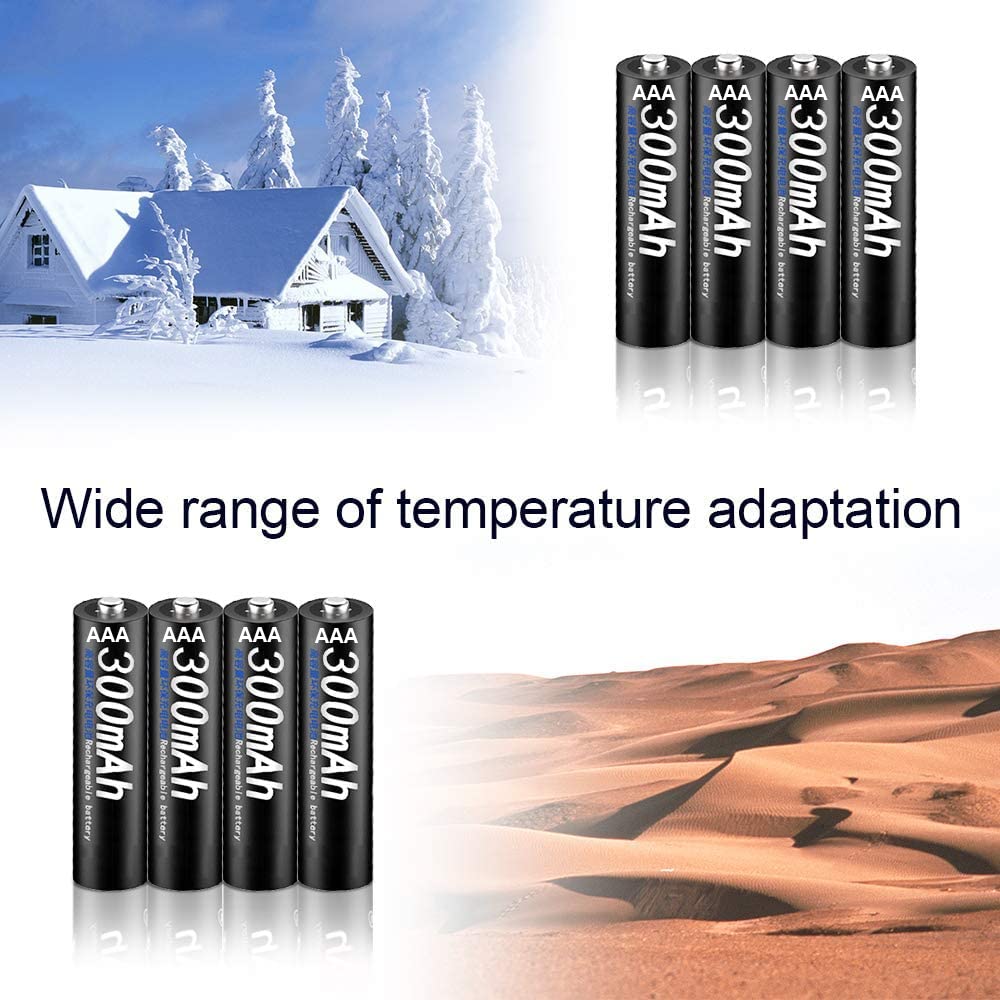 Tenbery Rechargeable Batteries AAA 300mAh 1.2v,16 Pack Ni-MH AAA Rechargeable Battery,1200 Cycle Triple A Rechargeable Batteries