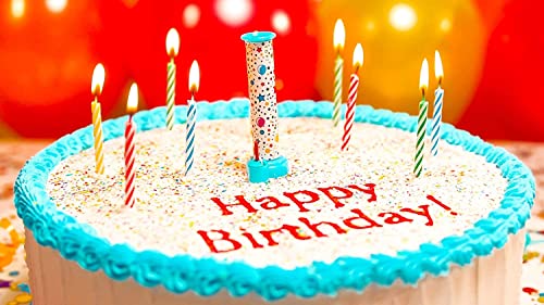 BEST PARTY EVER! Confetti Candle Cake Topper, Shower Your Cake in Edible Confetti Sprinkles, Fun Way to Celebrate Birthdays, Parties and More, 2-Pack, Pink