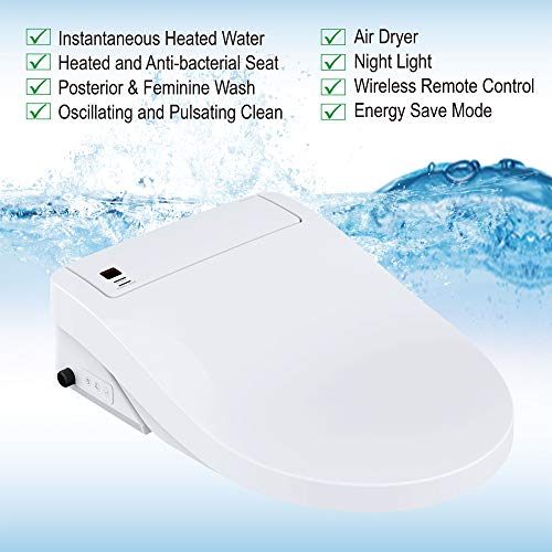 WOODBRIDGE BID-01 Smart Toilet Seat, White