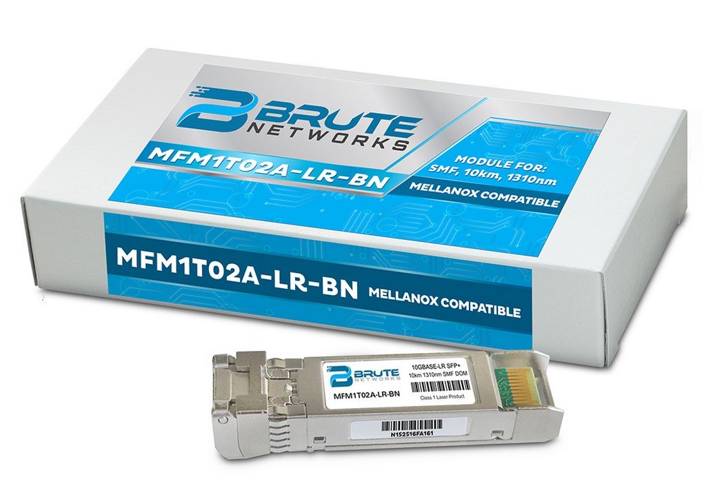 Brute Networks MFM1T02A-LR-BN - 10GBASE-LR 10km SMF 1310nm SFP+ Transceiver (Compatible with OEM PN# MFM1T02A-LR)