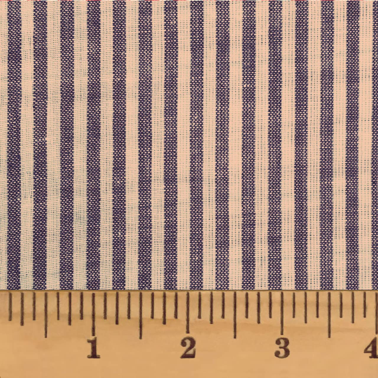 Americana Navy Blue Stripe Homespun Cotton Fabric by JCS - Sold by The Yard