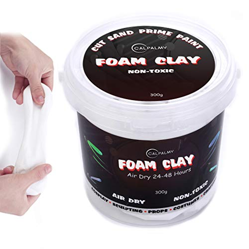 Moldable Cosplay Foam Clay (White) ā High Density and Hiqh Quality for Intricate Designs | Air Dries to Perfection for Cutting with a Knife or Rotary Tool, Sanding or Shaping