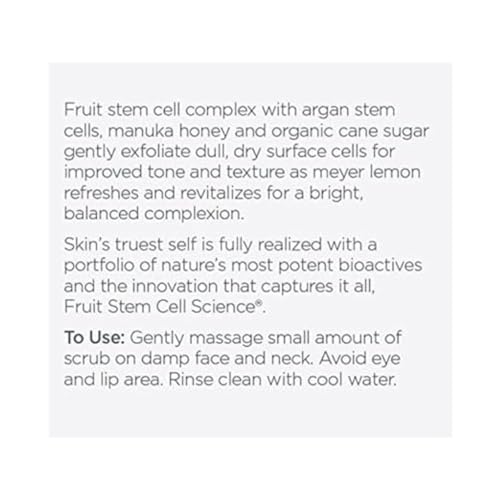 Andalou Naturals Lemon Sugar Facial Scrub, 1.7 oz., Gently Exfoliates and Cleanses for a Clearer, Brighter, and Balanced Looking Complexion, with Meyer Lemons and Manuka Honey