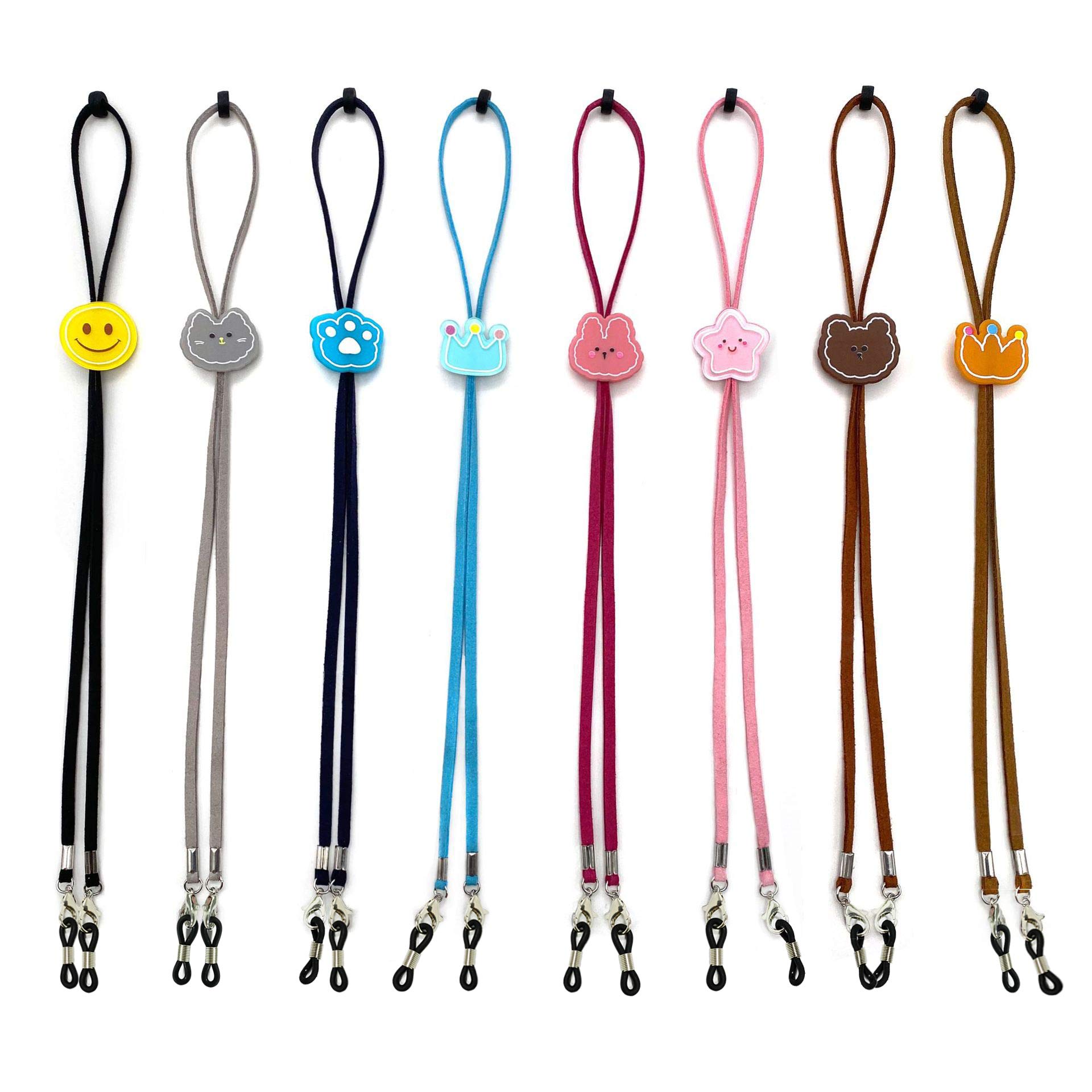 ZXSWEET Kids Glass Strap Eyeglasses Strap Eyewear Retainer Kid Eyeglass Strap Sunglasses Retainer Eyeglasses String Holder Straps Cord for Boys Girls, 8 PCS Multicolor