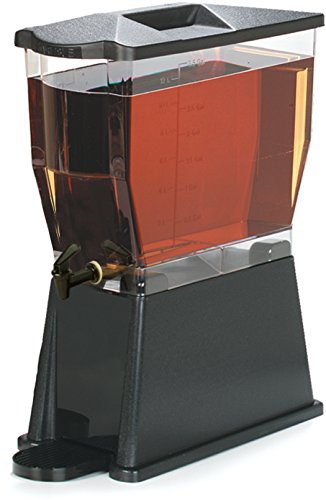 Carlisle FoodService Products 1085203 TrimLine Clear Economy Single Base Beverage Dispenser, 3.5 Gallon Capacity, Black